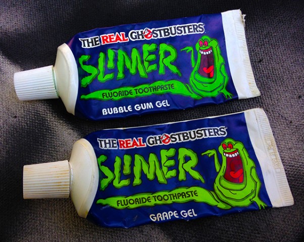 Yes, Slimer Toothpaste was a real thing. | Dinosaur Dracula!