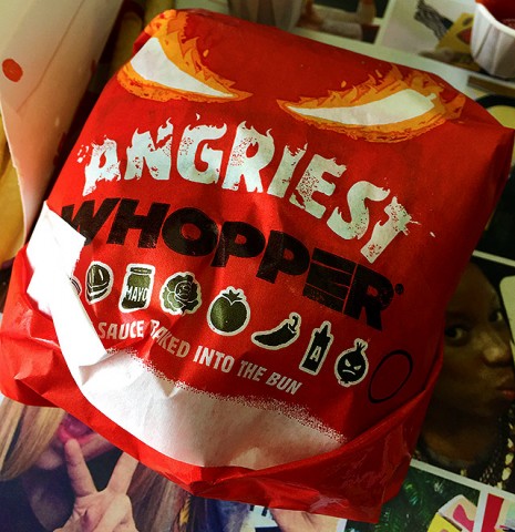 The Angriest Whopper is awesome and red. | Dinosaur Dracula!