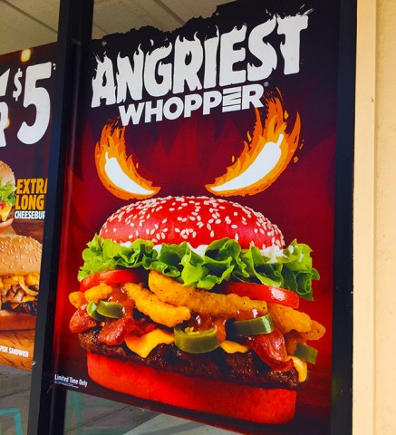 The Angriest Whopper is awesome and red. | Dinosaur Dracula!