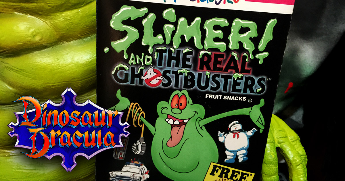 Slimer Fruit Snacks, from 1991. | Dinosaur Dracula!