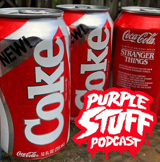 The Purple Stuff Podcast discovers NEW COKE! | Dinosaur Dracula!