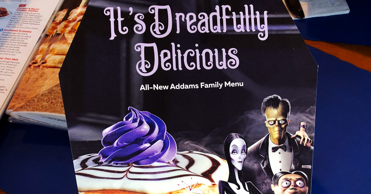Addams Family Menu At IHOP! Dinosaur Dracula!, 43% OFF